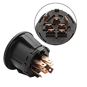 NFSpeeding Ignition Starter Switch 4 Position with Key Fits Husqvarna, AYP, Craftsman, Sears, Poulan Lawn Mower Rider Replace 193350 532193350