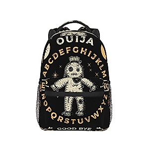 Fashion Rucksack Large Capacity Anti-Theft Multipurpose Carry On Bag Backpack for Sports Travel Bicycle - Ouija Board with A Voodoo Doll Occultism Set, Travel Hiking & Camping Rucksack