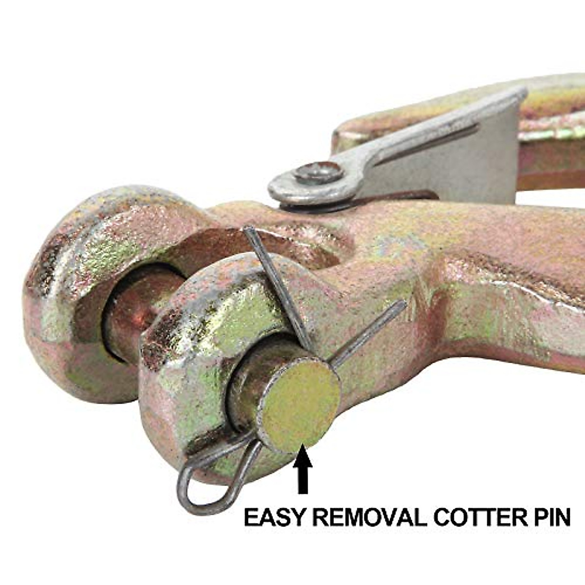 4PCS 1/4-Inch Forged Steel Clevis Slip Hook with Safety Latch, G70 Heavy Duty Towing Winch Hook for Trailer Truck Transport