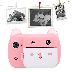 Children Mini Camera, Built-in 1000mah Rechargeable Lithium Battery Dual Camera Design 1080P HD Instant Print Camera 1080P HD for Kids