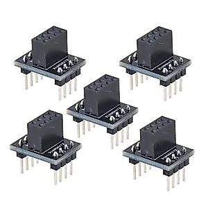 MakerFocus 5pcs NRF24L01+ Adapter ESP8266 ESP-01 Adapter Module for NRF24L01+ 2.4GHZ Wireless Transceiver Module and ESP8266 ESP-01 WiFi Module