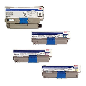 Okidata Part# 44469701, 44469701, 44469701, 44469801 Toner Cartridge Set (Oem)