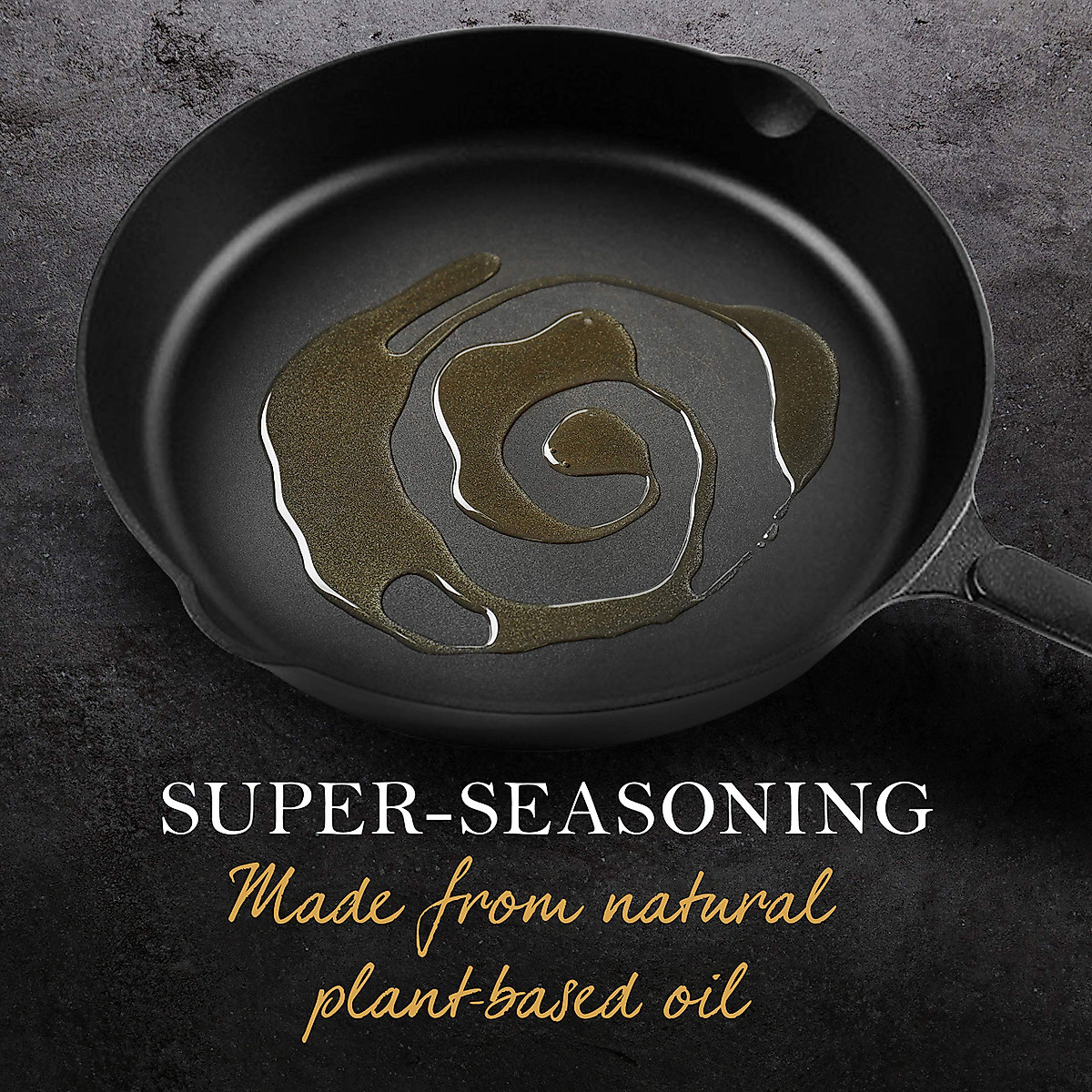 Fresh Australian Cast Iron Skillets - 12 Frying Pan, Non-stick Cast Iron Pan, Pre-seasoned Cast Iron Cookware for Camping, Indoor and Outdoor Uses