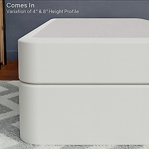 Continental Sleep Fully Assembled Metal Traditional Box Spring/Foundation for Mattress Set, Twin, white