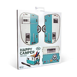 Genuine Fred Happy Camper Vintage Camper Pencil Holder, White and Blue (5242680)