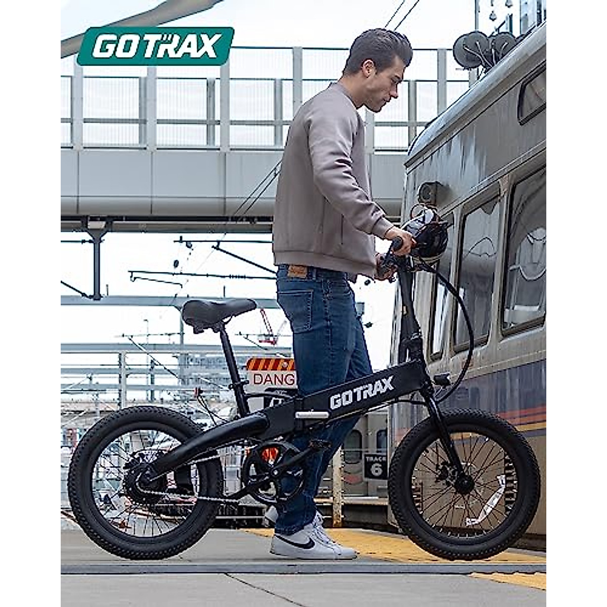 Gotrax F1 20" Folding Electric Bike for Adults, 20Mph Power by 350W, Weighs Only 45lbs, 48V Removable Battery and Smart LCD Display, 5 Pedal-Assist Levels, Suitable for Leisure Riding &Commuting White
