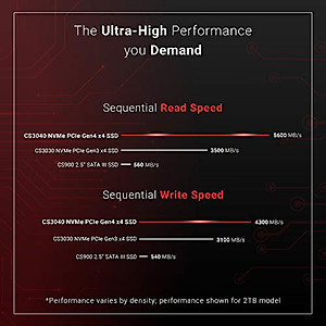 PNY XLR8 CS3040 1TB M.2 NVMe Gen4 x4 Internal Solid State Drive (SSD) - M280CS3040-1TB-RB