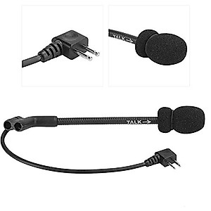 sjlerst Sturdy 2 Pin Microphone, Long Service Life Headset Microphone, for Peltor Comtac Comtac Ii Comtac Iii Armorwerx