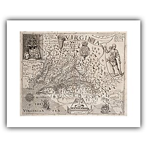 The Ibis - Captain John Smith : ''Map of Virginia'' (1612) - Museum-Grade Giclee