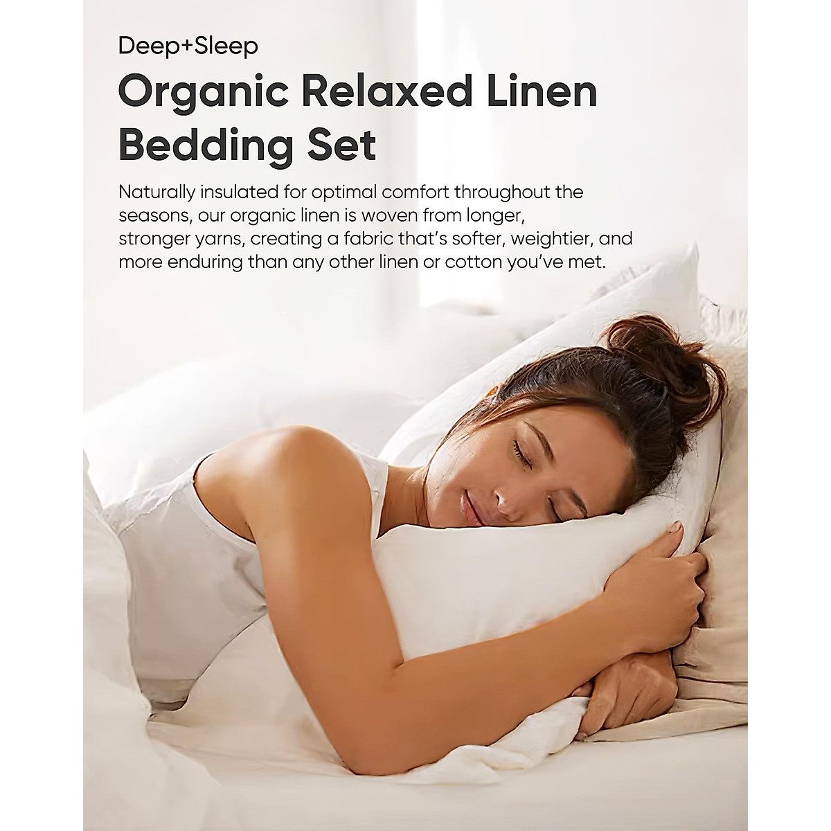 cebihy 100% Linen Duvet Cover Set King 3 Pieces, French Normandy Flax Linen, Cooling, Soft, and Breathable Linen Bedding Set - 1 Duvet Cover 90"x 104", 2 Pillowcases 20"x 40" (White-Queen)