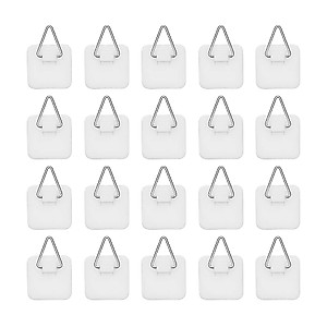 Artliving 1.25 Inch Invisible Adhesive Plate Hanger Set Vertical Plate Holders for the wall (20 pack)