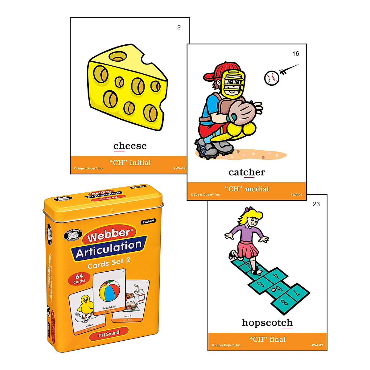 Super Duper Publications | Articulation CH Sound Fun Deck | Vocabulary and Language Development Flash Cards | Educational Learning Materials for Children