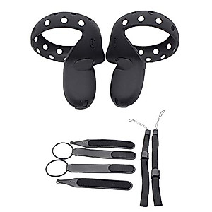 kdjsic Full Protection Knuckle Strap Silicone Case Handle Grip Strap Grip Cover for Oculus-Quest 2 Touch Controller