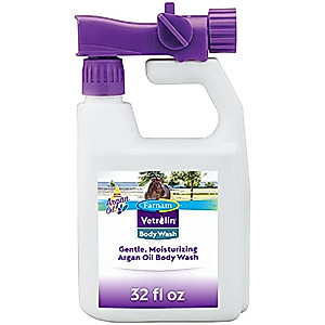 Farnam Vetrolin Body Wash Ultra-Hydrating Shampoo for Horses and Dogs 32 Ounces