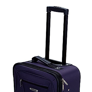 Rockland Fashion Expandable Softside Upright Luggage Set, Purple, 2-Piece (14/19)