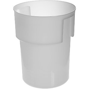 Carlisle FoodService Products Bain Marie Round Food Storage Container with Stackable Design for Catering, Kitchen, Restaurant, Plastic, 22 Quarts, White, (Pack of 6)