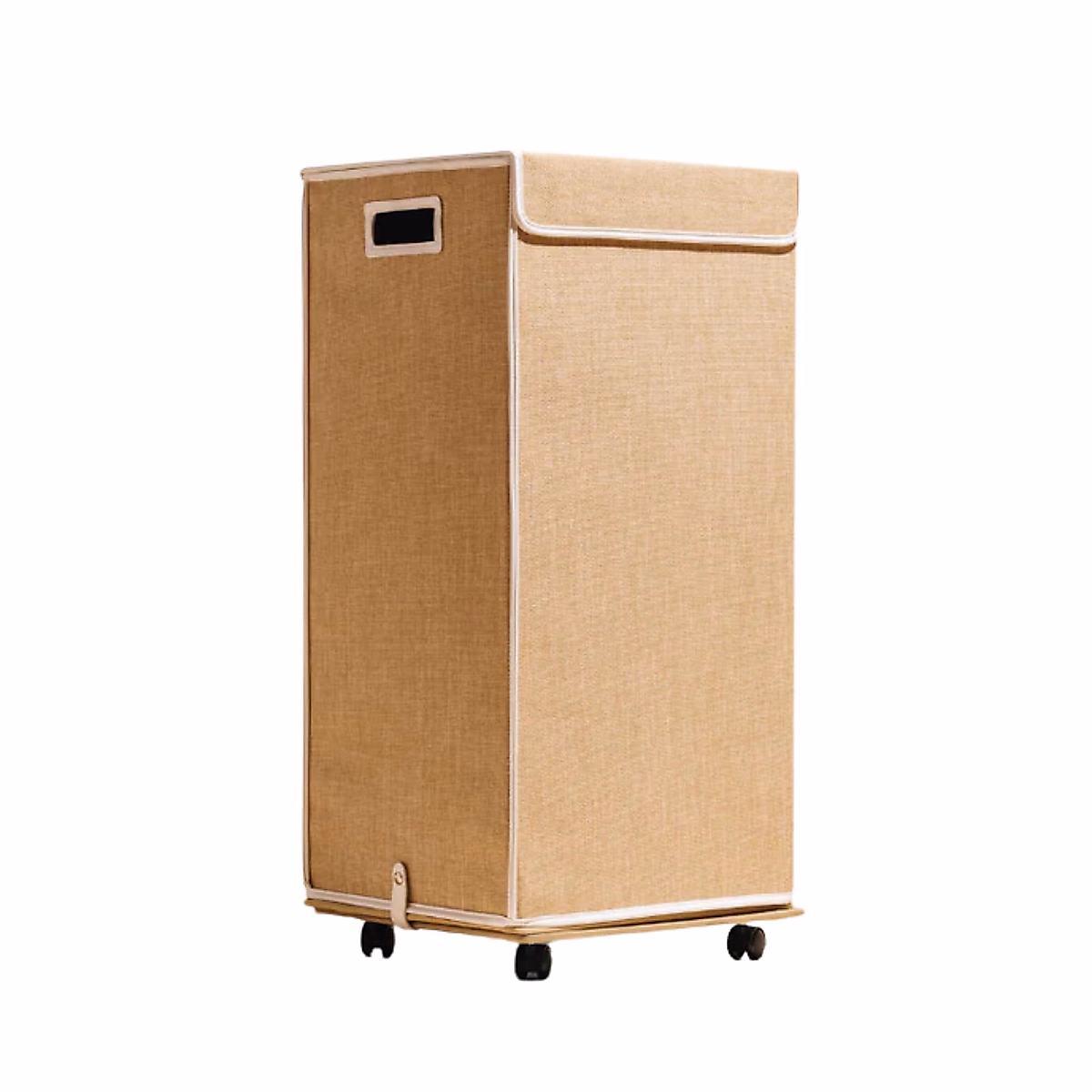 NORI Laundry Hamper - Slim Laundry Hamper - Laundry Basket w/Lid & Wheels - Collapsible Hamper w/Lid, Storage Pouch & Wheel Attachment | Apartment and Dorm Room Essentials | Women Gift Ideas