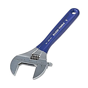 Klein Tools D509-8 Adjustable Wrench, Extra Wide Jaw Forged Drive Wrench with High Polish Chrome Finish, 8-Inch