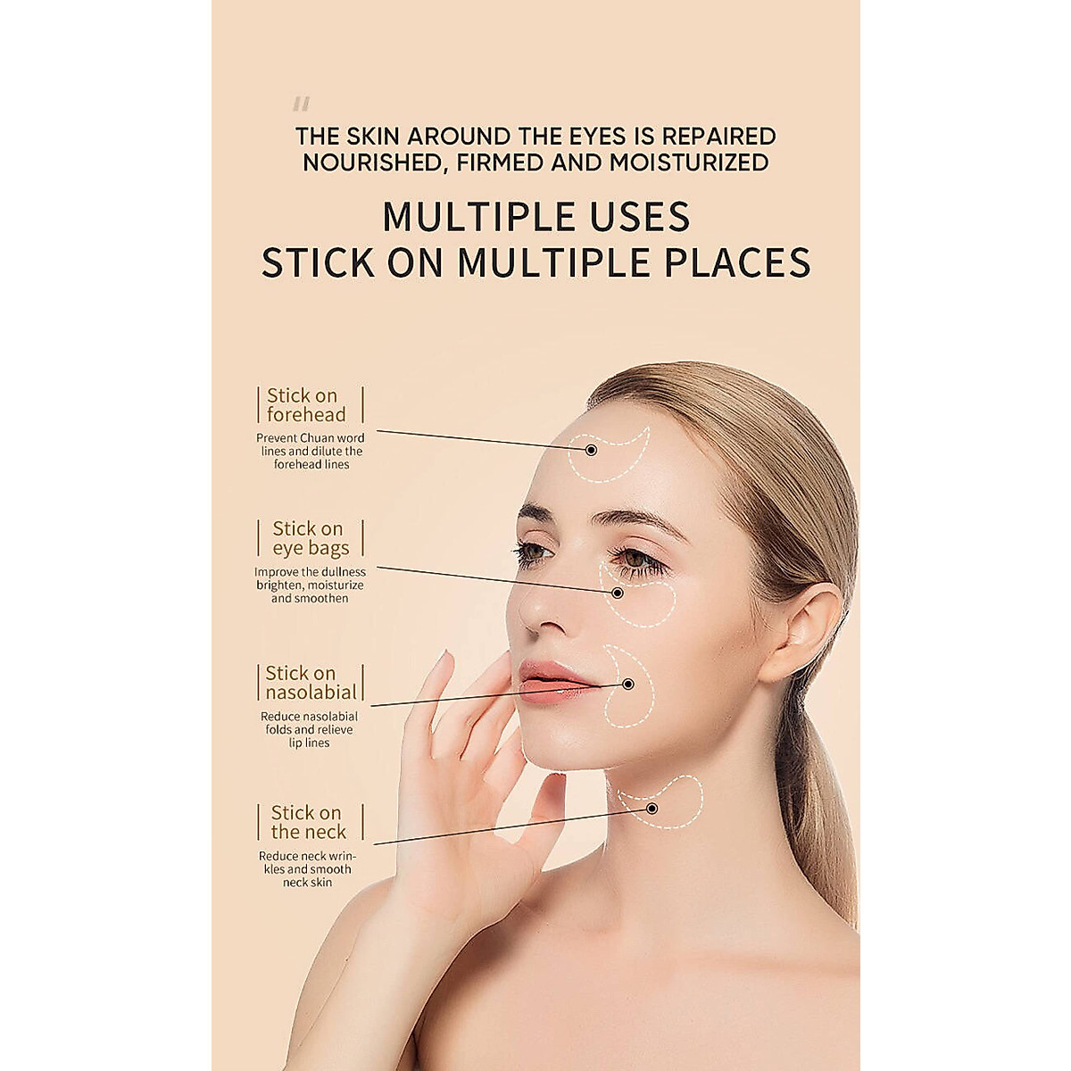 Anti-Aging 24K Gold Under Eye Mask-60 piece for Puffy Eyes, Dark Circles, Eye Bags,Wrinkles, Puffiness with Collagen and Vitamins, Look Less Tired, Hyaluronic Acid Collagen Under Eye Pads