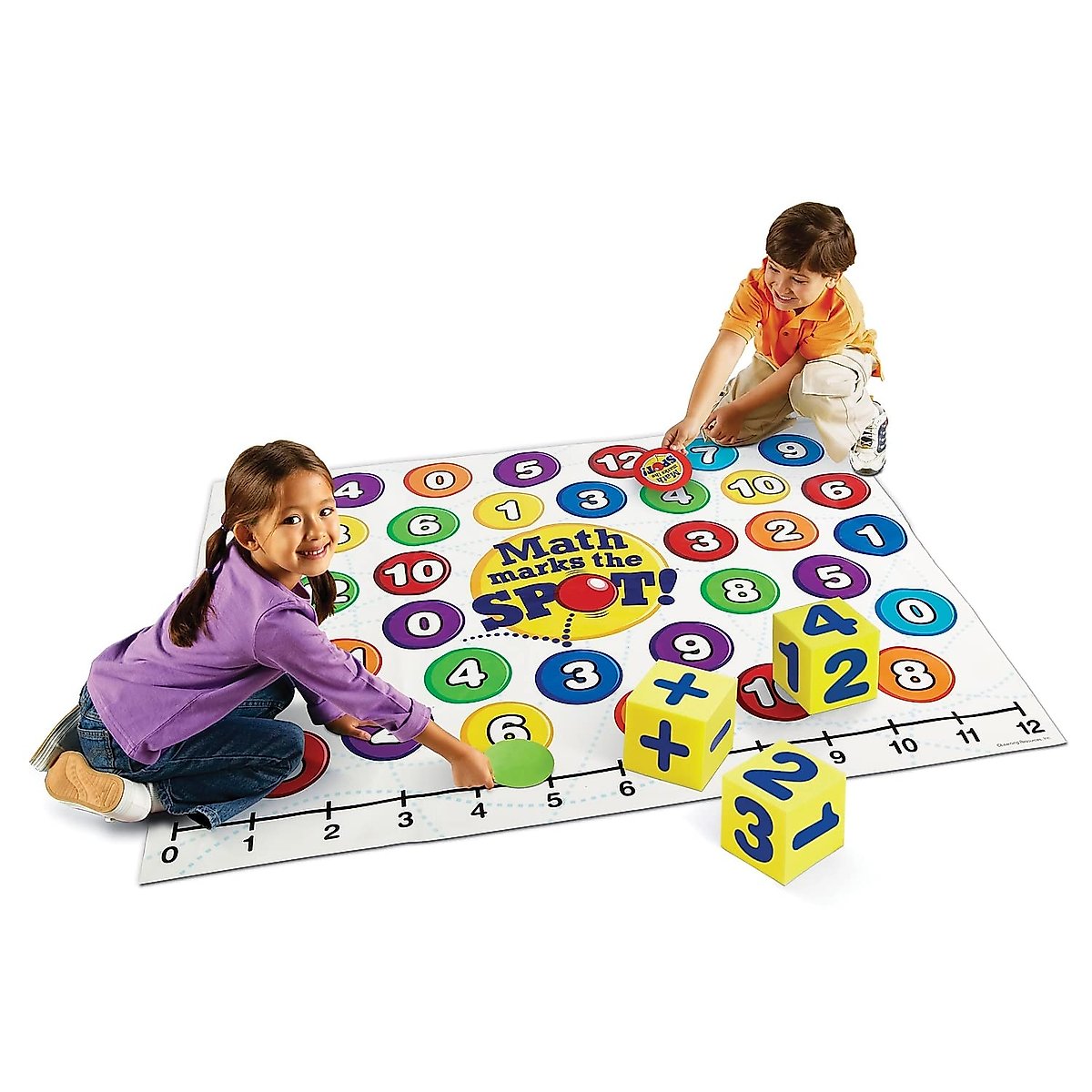 Learning Resources Math Marks The Spot Floor Game, Homeschool, Number Recognition, Addition & Subtraction, Ages 5+