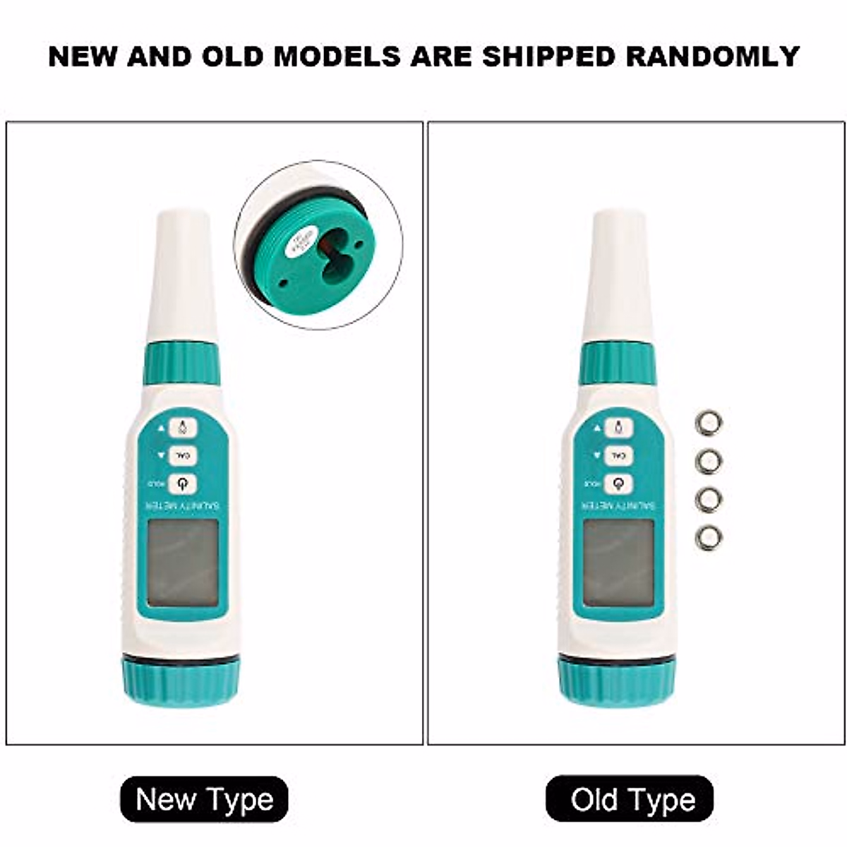 Digital Salinity Meter,Electronic Waterproof Water Quality Temp Test Meter ,0.00ppt-9.99ppt, 10.0ppt-50ppt Seawater Pool Aquarium Fish Multifunction Salinity Guage