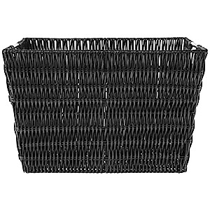 Whitmor Black Rattique Storage Tote