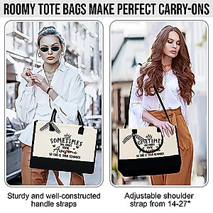 OASSIE Tote Bag With Zipper - Gifts For Women, Birthday, Christmas, Wife, Mom, Nana, Grandma, Thank You, Teacher - 13oz Canvas