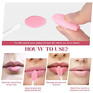 Lip Scrub Brush Lip Scrubber Tool Lip Exfoliator Brush Silicone Lip Brush Exfoliating Lip Brush Lip Scrub Tool for Dark Lips