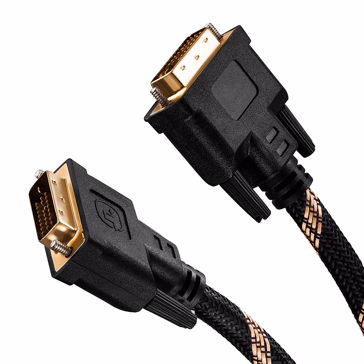 Dvi to Dvi Cable 65Ft,Nylon Braided DVI-D 24+1 Dual Link Male to Male Digital Video Cable Gold Plated with Ferrite Core Support 2560x1600 for Gaming, DVD, Laptop, HDTV and Projector (65Ft/20M)