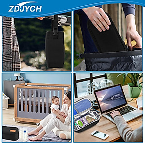 ZDJYCH BreastMilk Cooler Bag With IcePack,Refrigerate 4-6 Bags of Breastmilk,Portable Insulated Breast Milk Storage Cooler travel bag For Nursing Mom Daycare,Small,Gray
