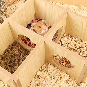 Acsist Natural Flower Soft Hamster Bedding Green Herbs Guinea Pig Bedding Small Animal Habitats Decor Odor Control Herbal Gerbils Chews Treats for Dwarf Hamsters Rabbits Ferrets