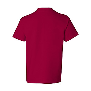 Hanes boys Cotton T-Shirt(5450)-Deep Red-XS