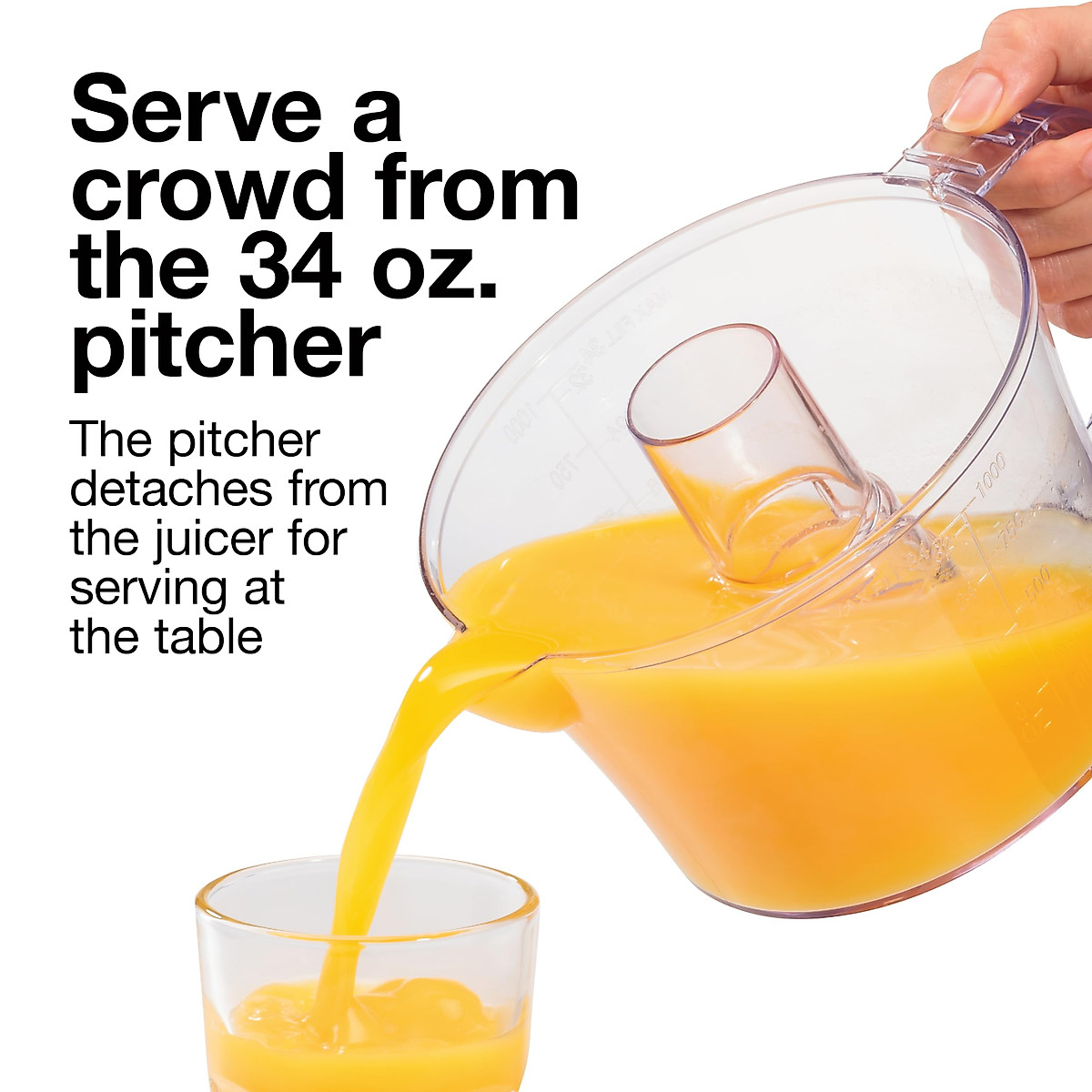 Proctor Silex Juicit Electric Citrus Juicer Machine for Orange, Lemon, Grapefruit Juice, 34 oz, White (66332PS)