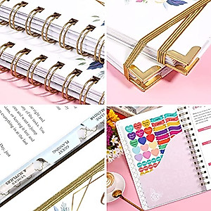 Tullofa Wedding Planner - Wedding Planner Book and Organizer for The Bride with 5 Tabbed Sections, 6.5" x 8.75", Hardcover with Metal Corner + 5 Inner Pocket + Sticker + Notes Pages - Purple White