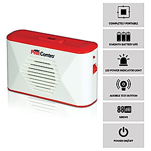 PestContro Portable Ultrasonic Rodent Repeller, Cordless Non-Lethal Pest Control, Dual Frequency, Mice Rats Squirrels Chipmunks Kitchen Office Garage Basement Shed Storage Attic