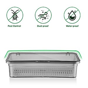 DOITOOL Drawer Organizer With Lid And Drainer Chopsticks Drain Storage Box Flatware Tray with Lid Chopsticks Storage Holder for Chopsticks Fork Flatware Tableware Dust- proof Dinnerware Holder