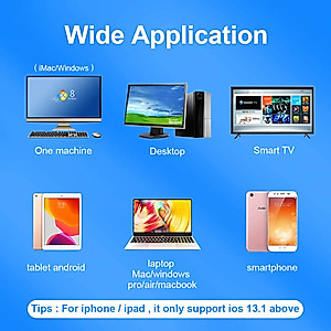 XBOSS X4 Ultra Thin 2.4GHz and Bluetooth Wireless Rechargeable Optical Mouse Computer PC Mice with USB Adapter for Mac Windows Linux Mouse Wireless (Black with Bluetooth + 2.4Ghz)