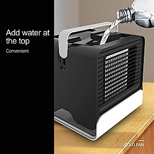 Air Cooler, Evaporative Air Cooler& Portable Air Conditioner/Humidifier Mini-negative Ion USB Air Conditioning Fan, Desktop Cooler Office Refrigeration Strong, Low Noise Design with Night Lights