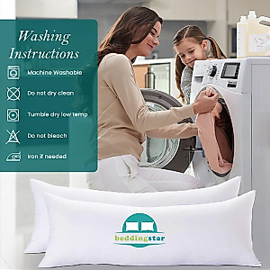 Body Pillowcase 20X48 Body Pillow Cover White Zipper Closer Set of 1 Piece Body Pillow Case Premium -600 Thread Count Hotel Quality 100% Soft Egyptian Cotton Body Pillowcases 20 x 48,White Solid