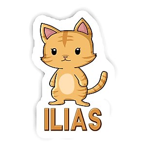 12 Stickers Ilias Cat (2pcs 5.5inch, 4pcs 2.5inch, 6pcs 1.8inch)