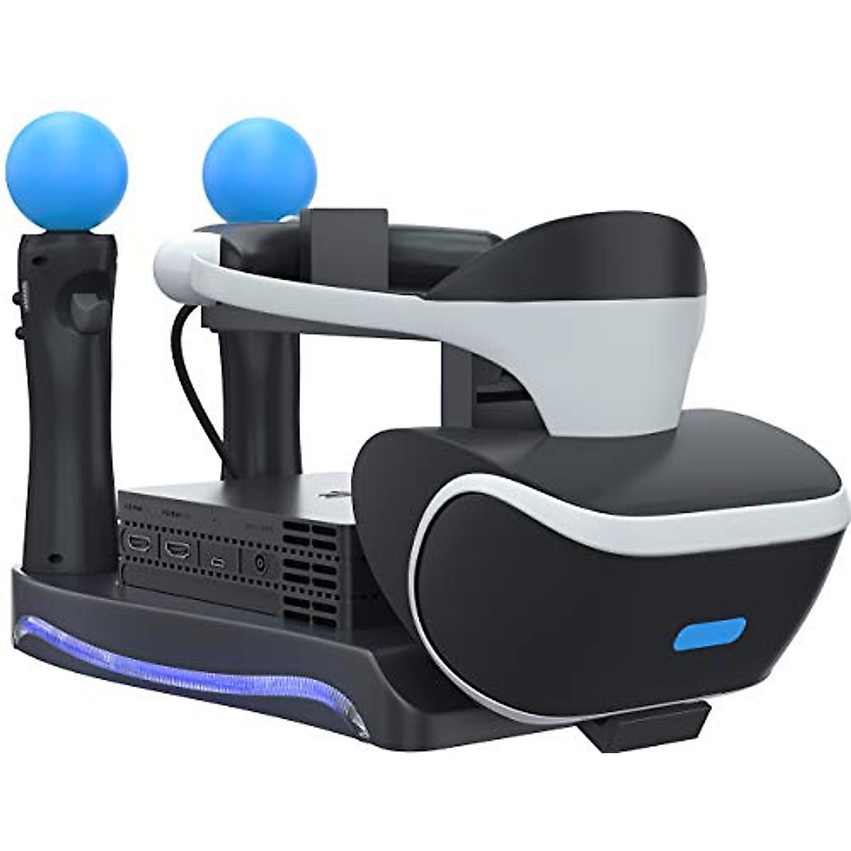 Skywin PSVR Stand - Charge, Showcase, and Display Your PS VR Headset and Processor - Compatible with Playstation PSVR - Showcase and Move Controller Charging Station