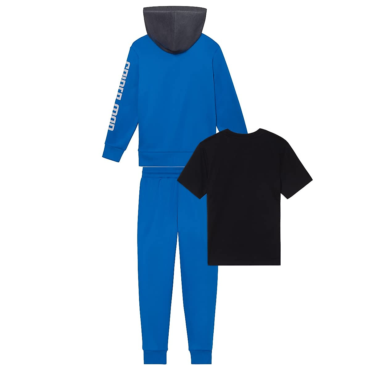 Marvel Spider-Man Boys 3-Piece Fleece Pants Sets, Spiderman Zip-Up Hoodies, T-Shirts, and Pants Sets for Boys (Peter Parker Blue, 8)