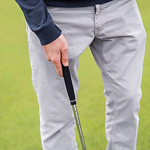 GoSports GS1 Tour Golf Putter – 34” Right-Handed Blade Putter with Milled Face, Choose Oversized Fat Grip or Traditional Grip, Silver