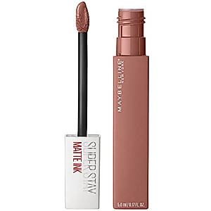 Maybelline New York Super Stay Matte Ink Liquid Lipstick, Long Lasting High Impact Color, Up to 16H Wear, Seductress, Light Rosey Nude, 0.17 fl.oz