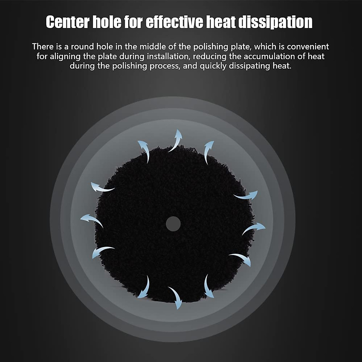 SPTA Microfiber Polishing Pad, 2Pcs 6Inch 150mm Microfiber Pads Microfiber Cutting Disc Microfiber Finishing Disc with Hook & Loop Backing for Car Buffer Polisher Cutting Buffing Waxing and Polishing
