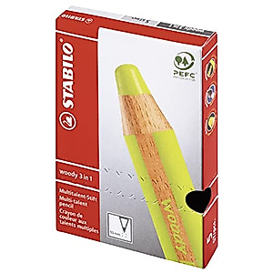 STABILO Multi-talented Pencil woody 3-in-1 - Box of 5 - Pastel pink