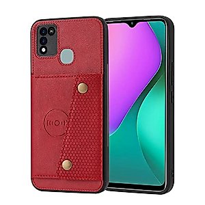 Protective Phone Cover Case Wallet Case for Infinix Smart 5, Leather Case with Card Holder, Double Magnetic Clasp and Durable Shockproof Cover for Infinix Smart 5 Case,Magnetic Phone Case for Car