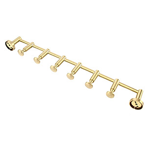 MIMODA Vertical Coat Rack Wall Mounted, 6 Hooks Wall Mount Coat Hooks Coat Rack for Entryway Bedroom Coats Scarfs Bag Hat Umbrella Space Saving (Gold)