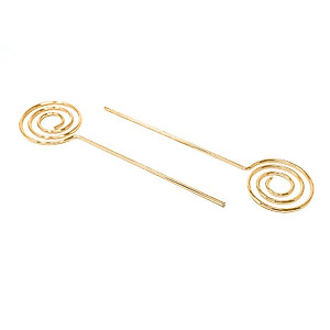 Honbay 30pcs DIY Gold Round Shape Ring Loop Craft Wire Clip Table Card Note Photo Memo Holder Metal Clamp Clay Cake Decoration Accessories