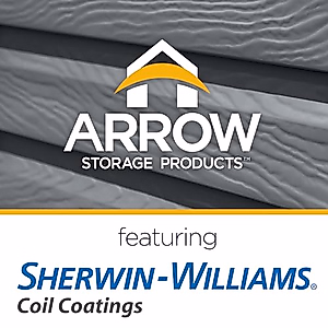 Arrow Select 6' x 7' Outdoor Lockable Steel Storage Shed Building, Charcoal